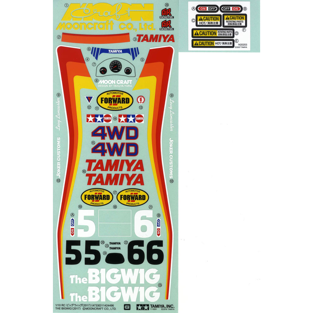 Tamiya Sticker / Decals for Bigwig 47330