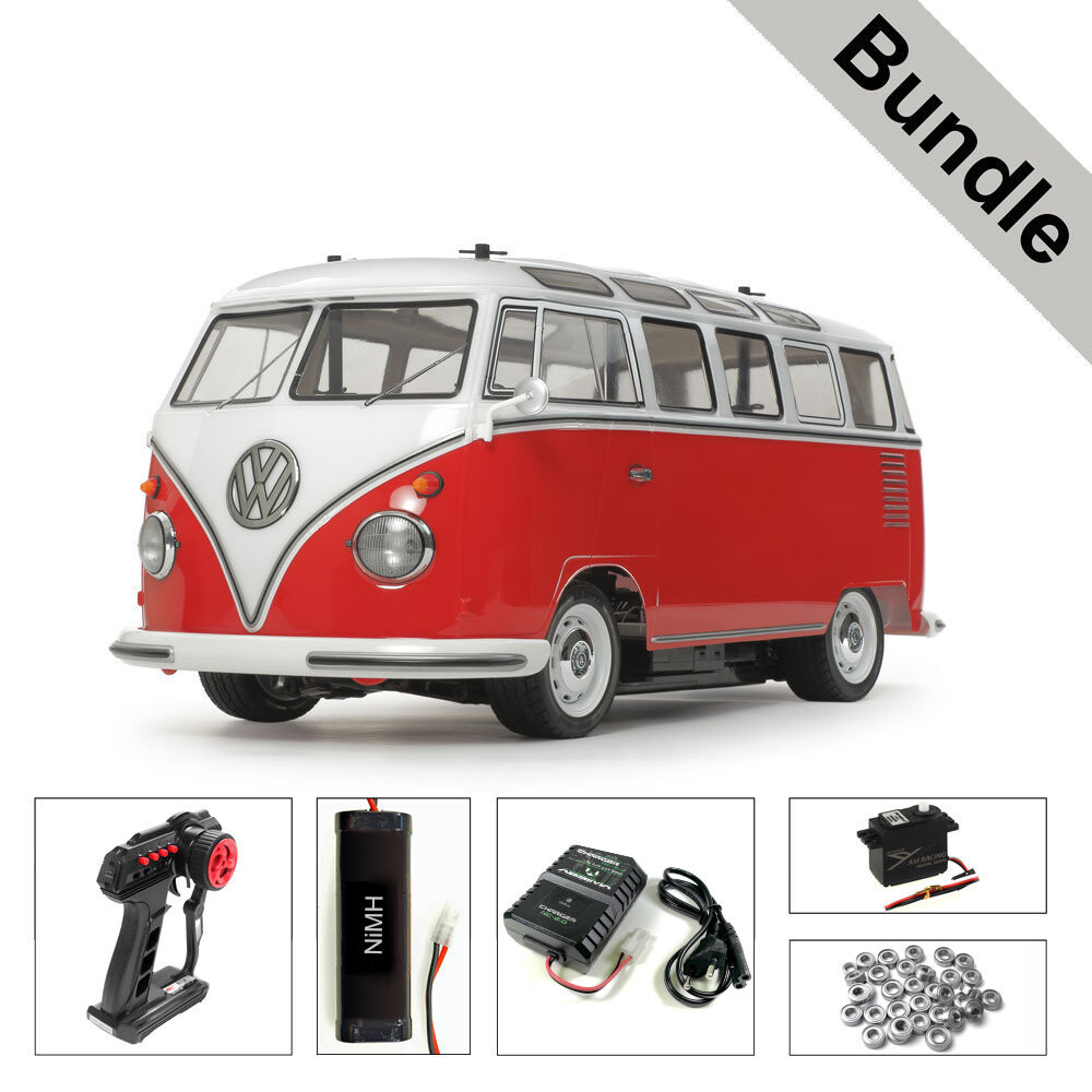 Tamiya 58668 VW Bus Type 2 (T1) Samba M-06 BUNDLE "Silber"