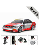 Tamiya 58699 Audi V8 1992 Tourenwagen (TT-02) BUNDLE Silber Tamico RC