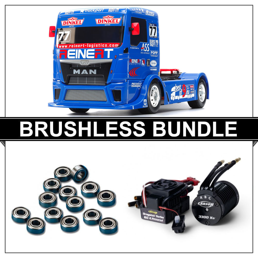 Tamiya 58642 Team Reinert Racing MAN TGS 1/14 TT-01E BRUSHLESS-BUNDLE