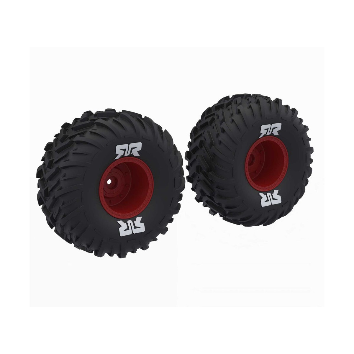 dBoots Cut Chevron MT Tire Set Glued Red