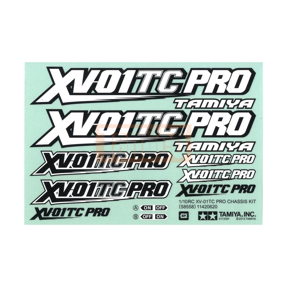 Tamiya Logo Aufkleber für XV-01 Pro 58558